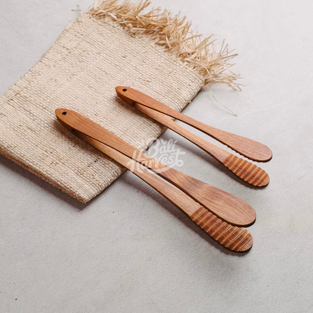 Teak Root Wooden Tong (Salad Bread Toast Pasta Tong) – Bali Harvest
